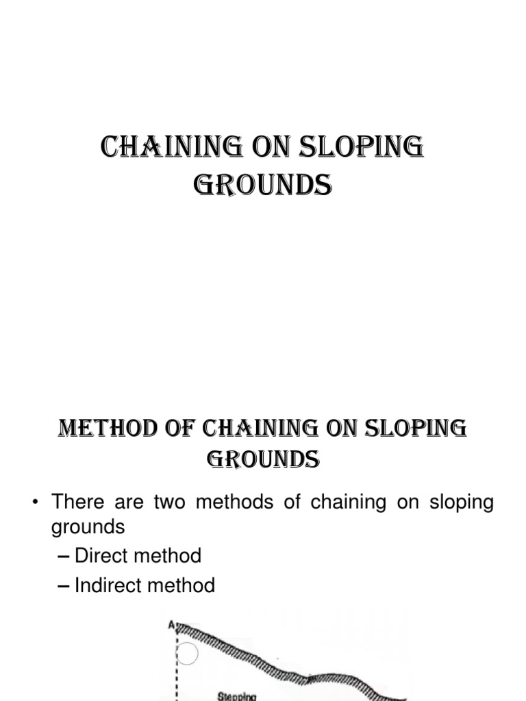 Mod 1 - 4. Chaining On Slopping Grounds | PDF | Geometric Measurement ...