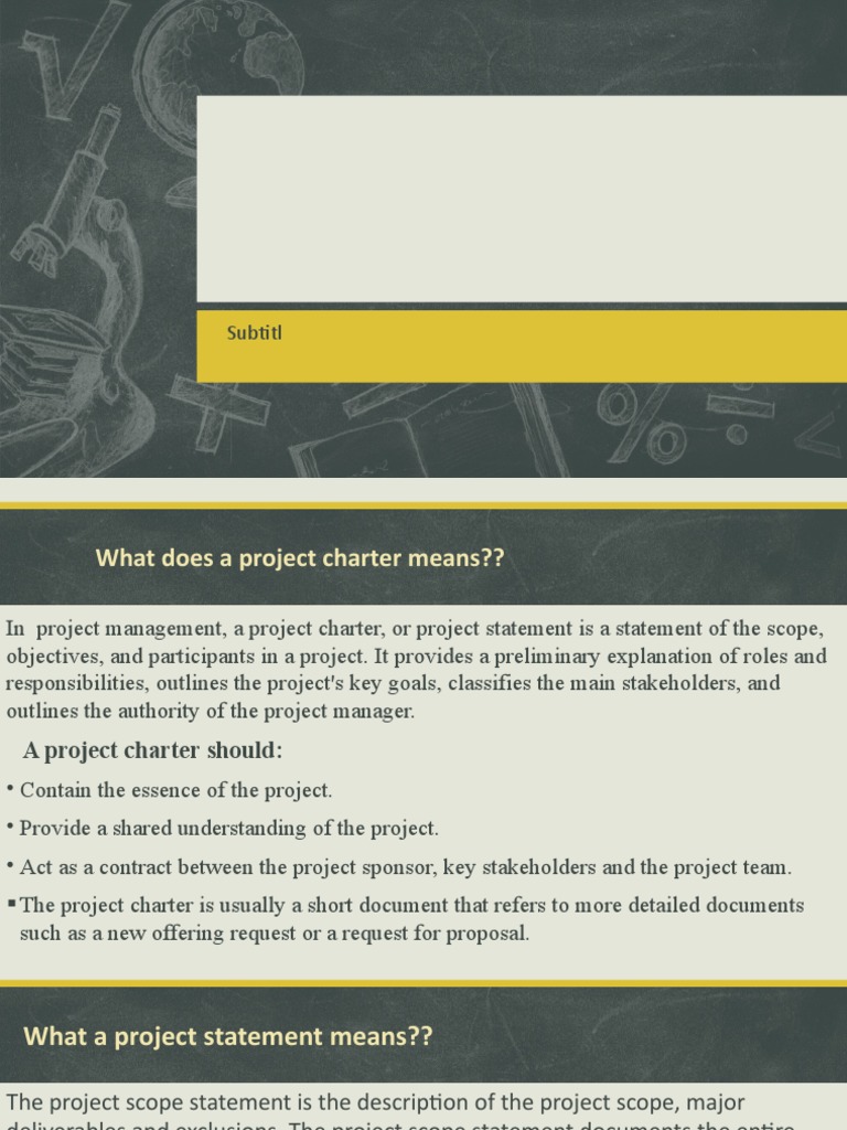Project Charter and Scope Statement | PDF | Project Management