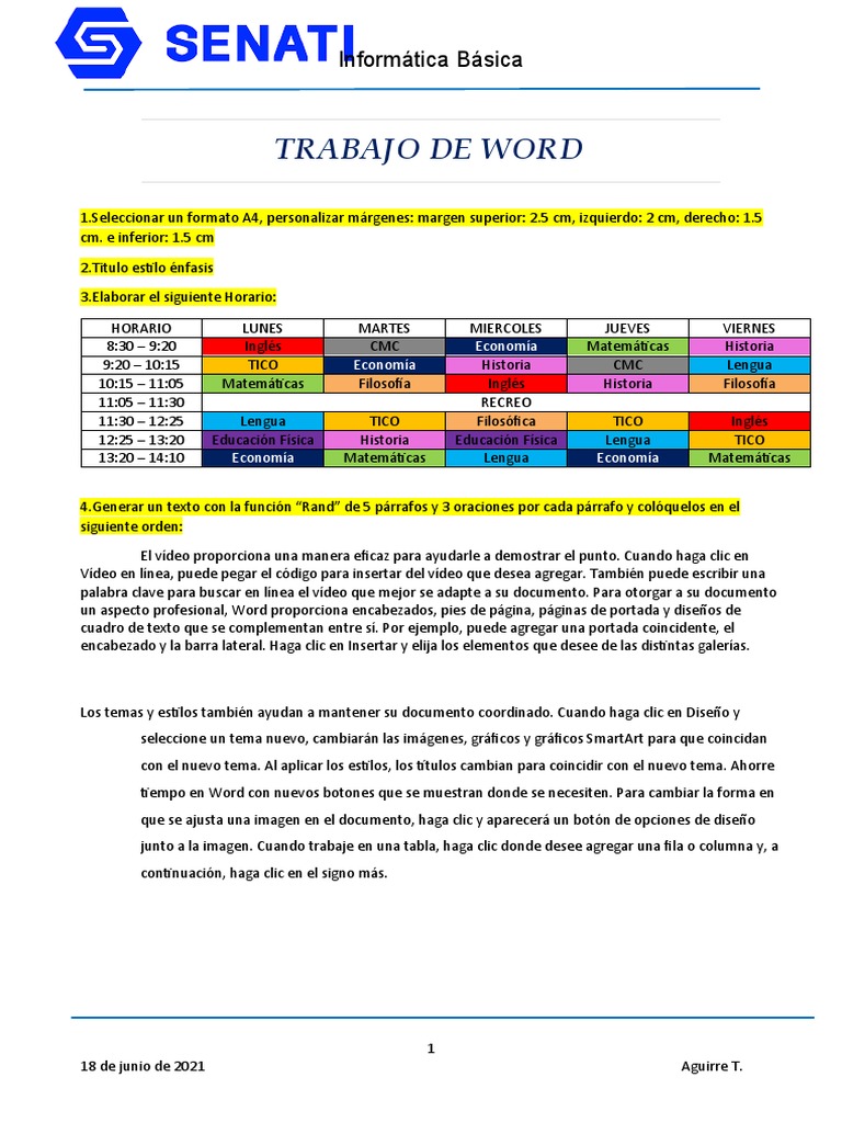 Trabajo de Word | PDF | Microsoft Word Trabajo de Word | PDF | Microsoft Word