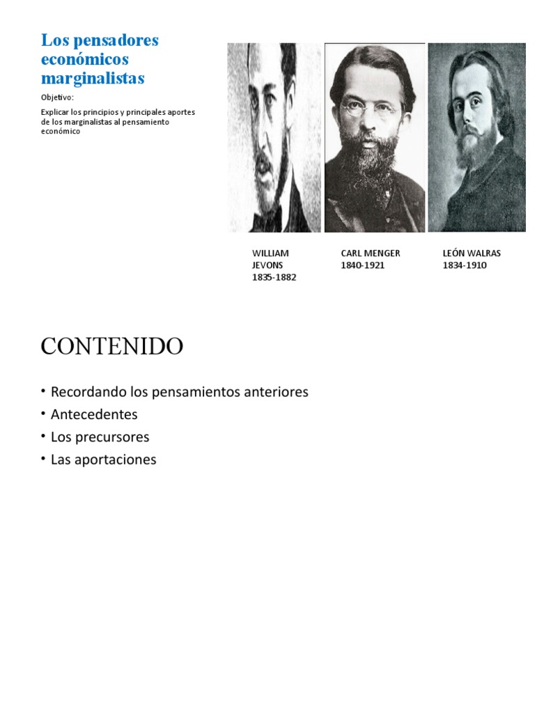 Clase 8 Los Marginalistas | PDF | Utilidad marginal | Economía neoclásica