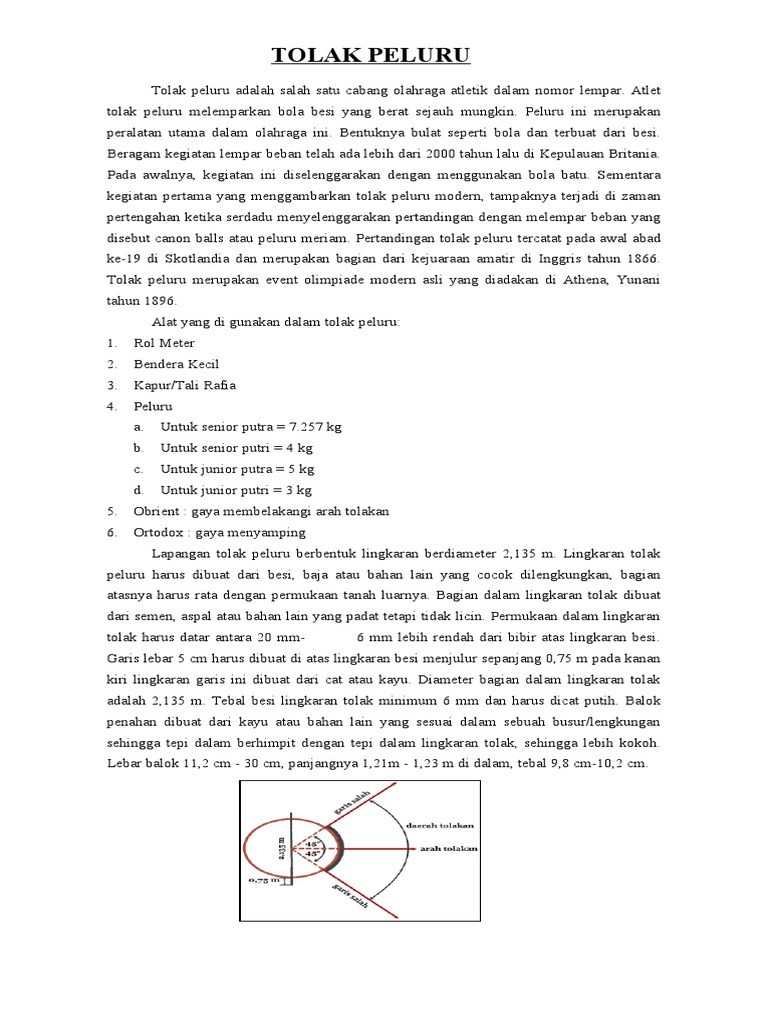 Makalah Tolak Peluru | PDF