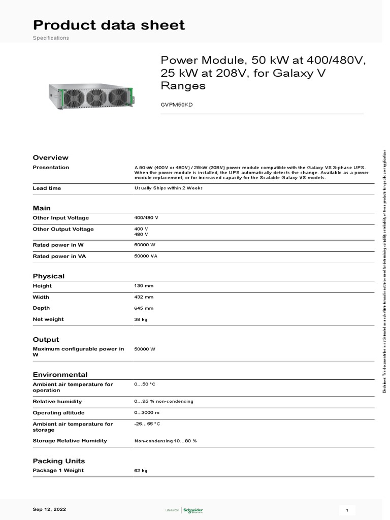 Galaxy Vs Accessories - GVPM50KD | PDF | Electronics | Electricity