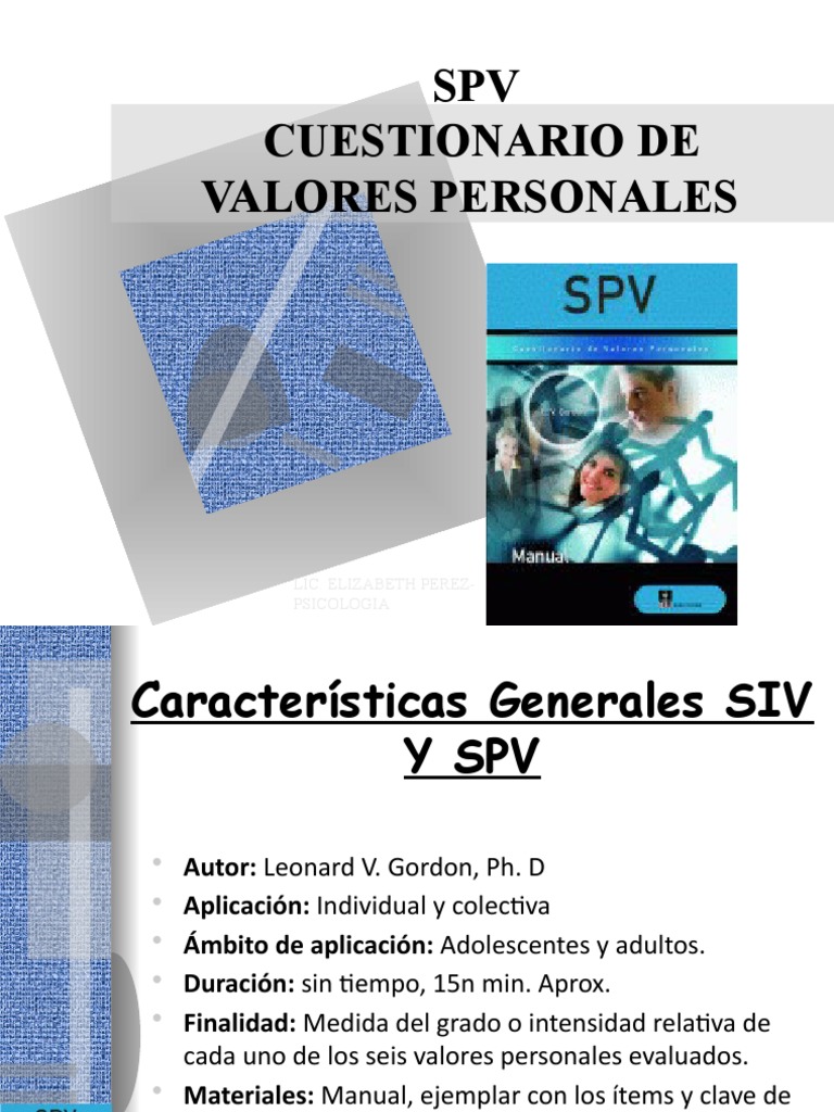 Presentación SPV | PDF | Toma de decisiones | Ciencias del comportamiento