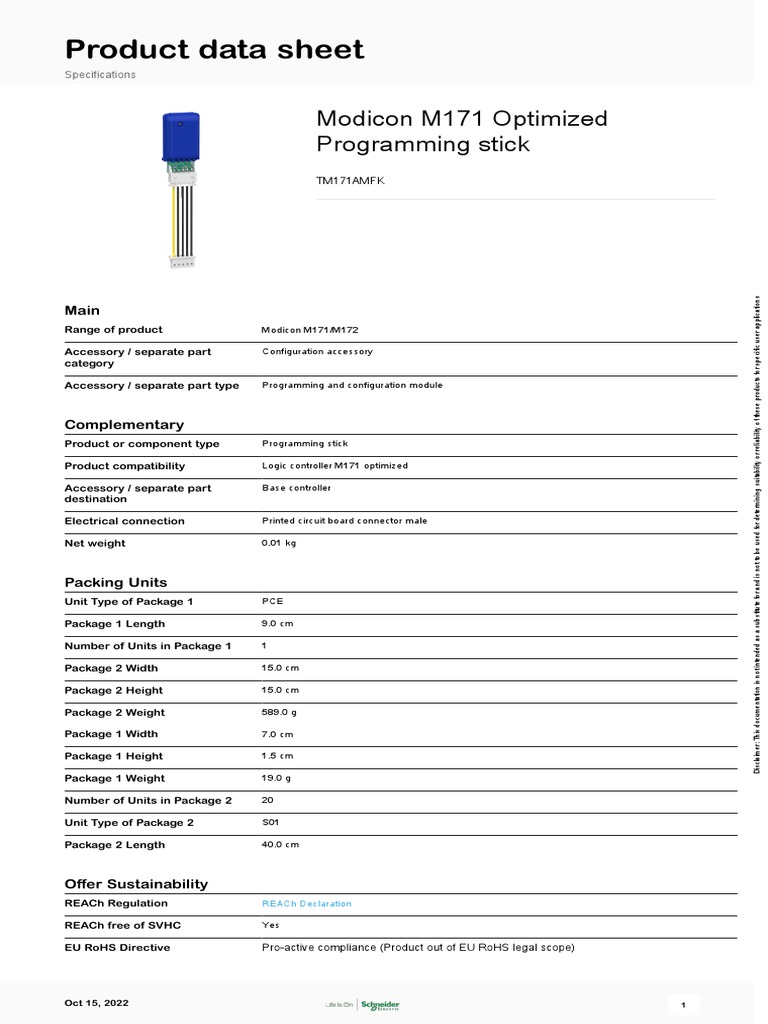Modicon M171 - M172 - TM171AMFK | PDF | Technology & Engineering