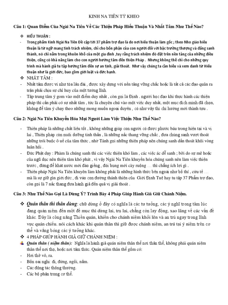 Kinh Na Tiên T Kheo | PDF