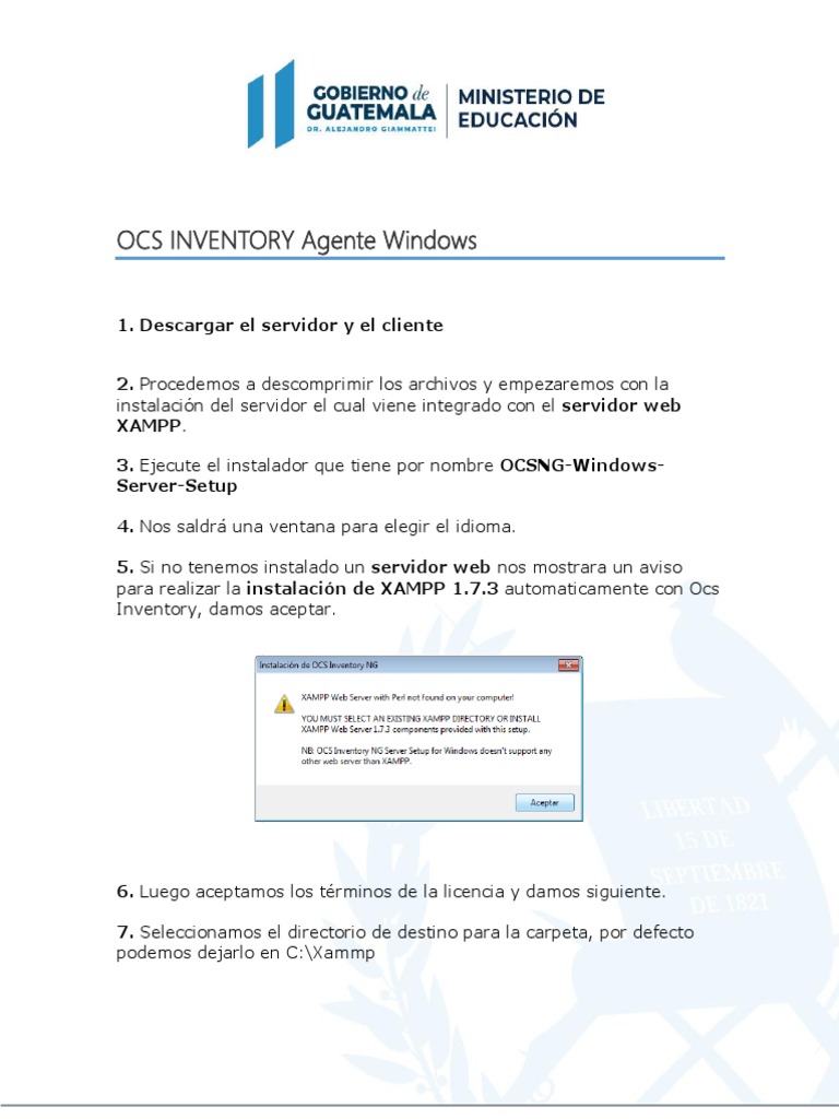 Manual de Instalación OCS Inventory para Escuelas | PDF | Redes | Internet y web