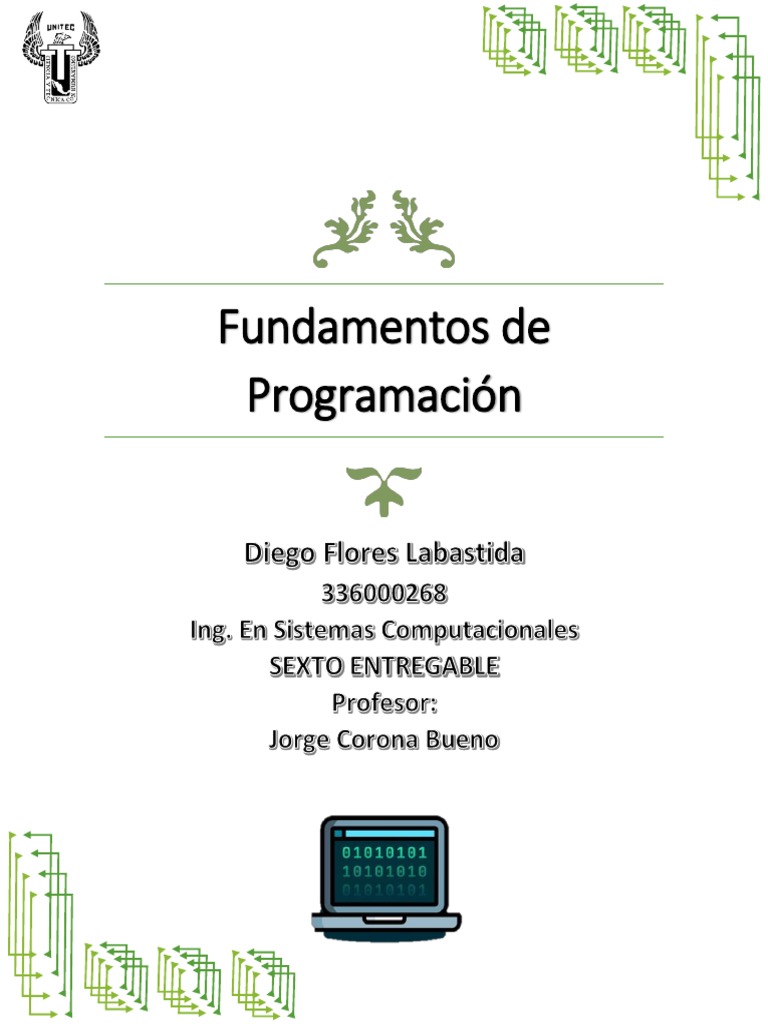 Fundamentos de Programacion - Entregable 6 | PDF | Ingeniería Informática | Desarrollo de software