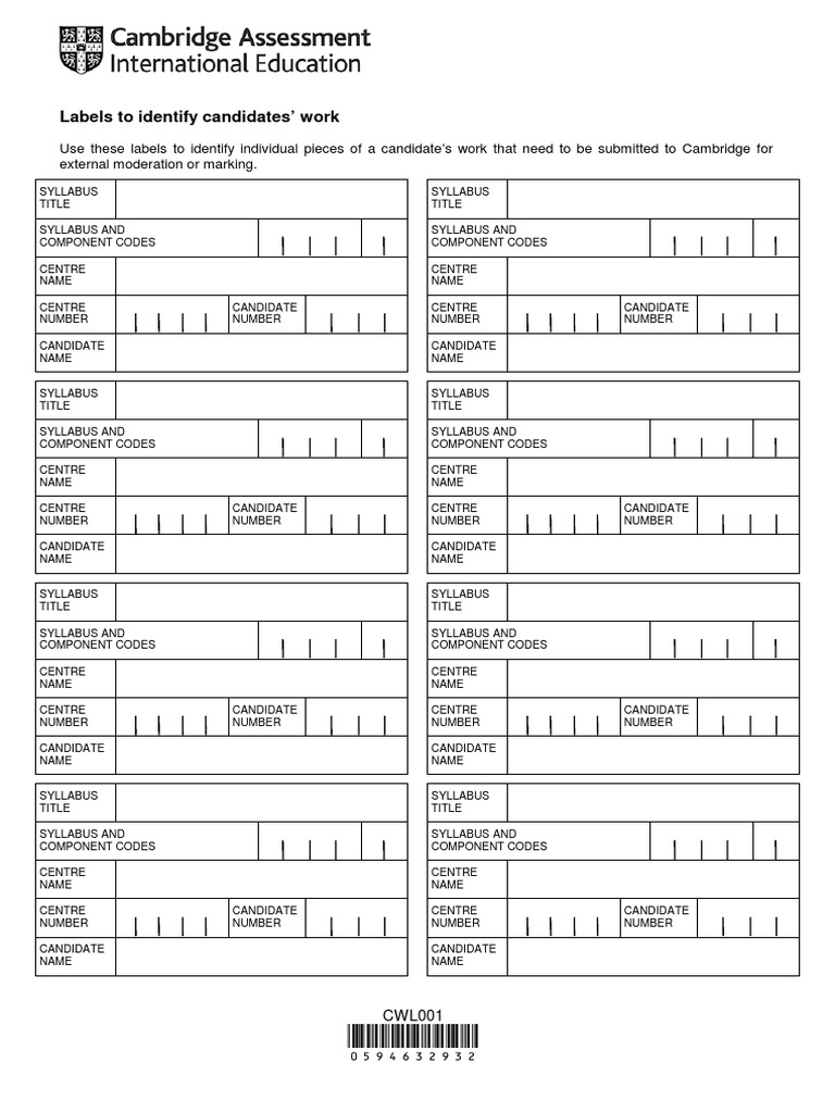 Coursework Address Labels Teacher Assessment Label 2 | PDF ...
