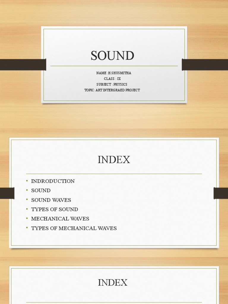 Physics Sound Art Intergrated Project | Download Free PDF | Waves | Sound