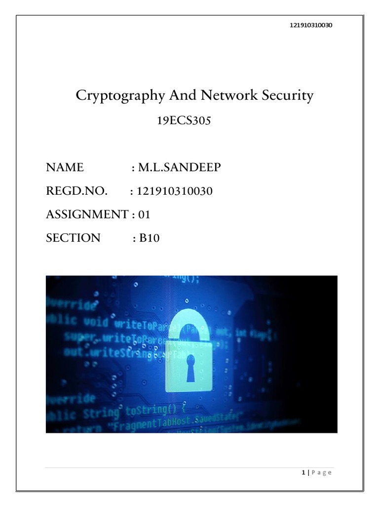 Cns Assignment Pdf Encryption Applied Mathematics 
