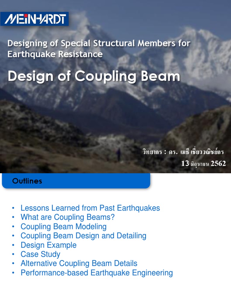 Coupling Beam Design | PDF | Beam (Structure) | Reinforced Concrete