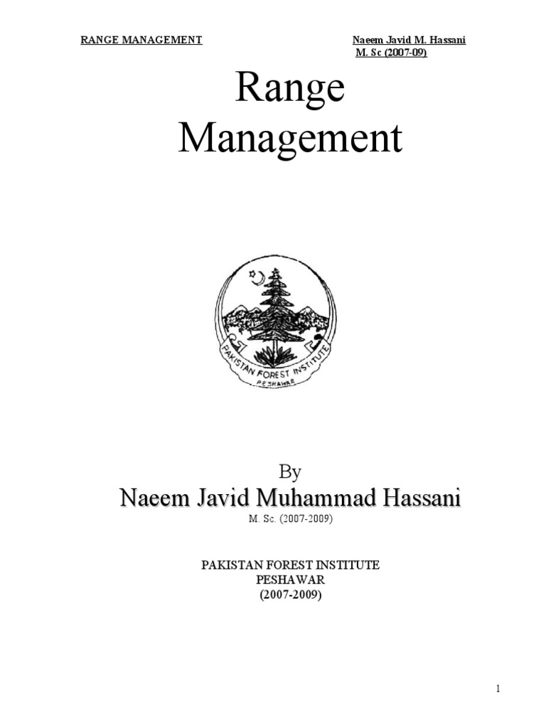 Range Management Notes | PDF | Grazing | Livestock