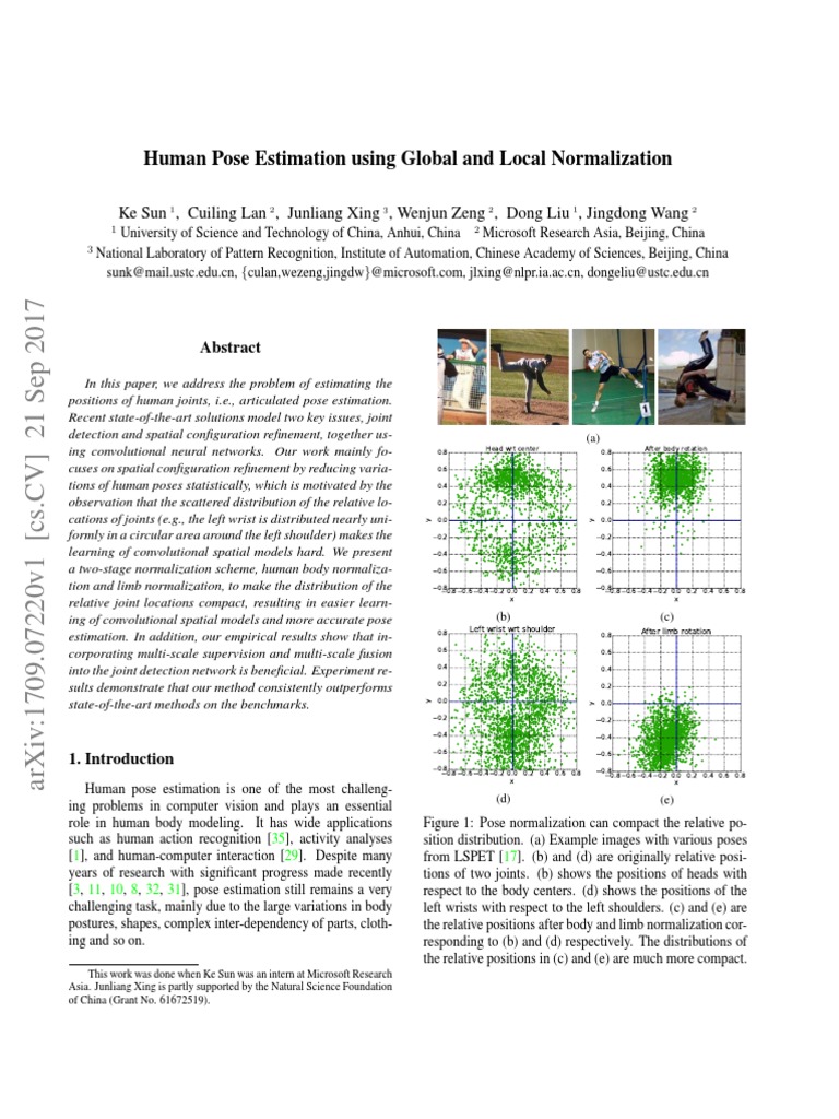 Human Pose Estimation Using Normalization. | PDF | Applied Mathematics | Cybernetics