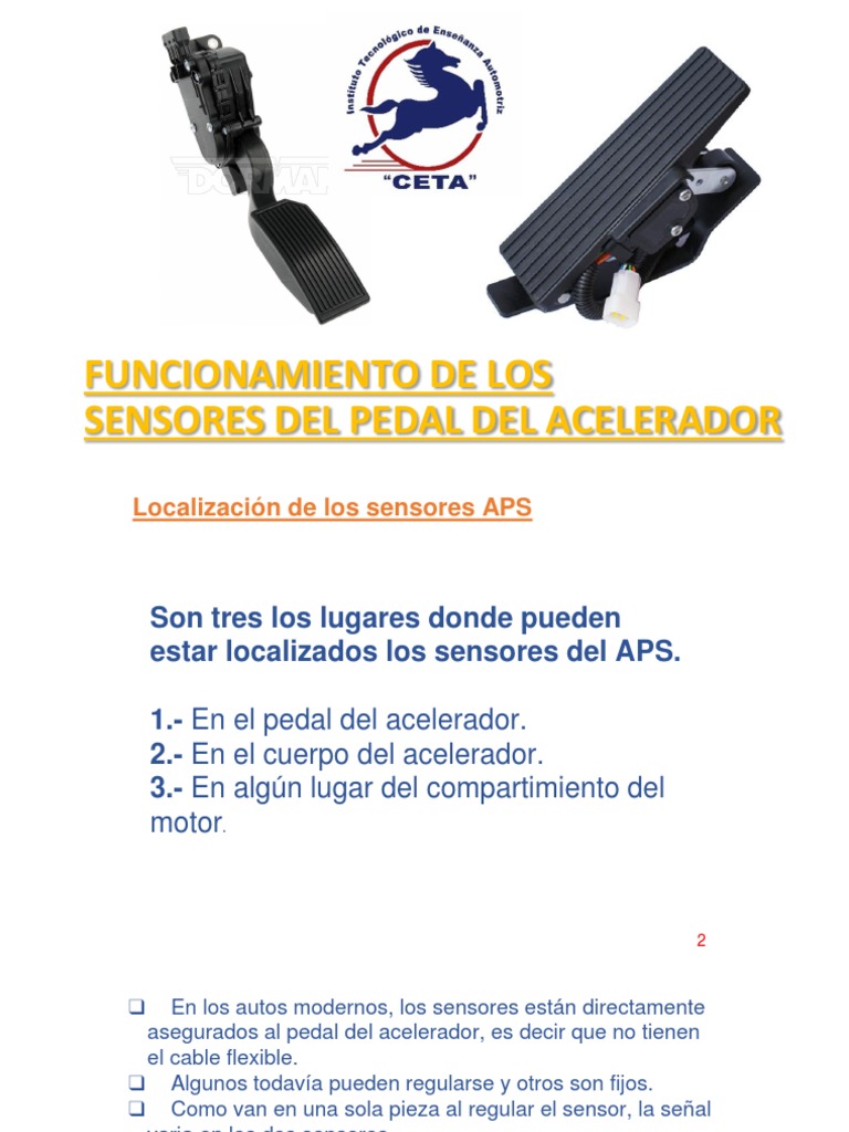 Sensores APS: Ubicación y Tipos | PDF | Acelerador | Sensor