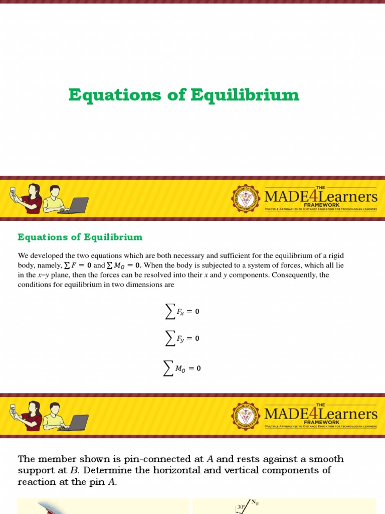 Lesson 4-Topic 3 - Equations of Equilibrium | PDF