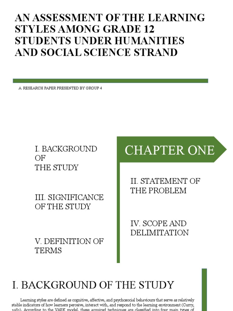 Chapter One Ppt. | PDF | Learning Styles | Learning
