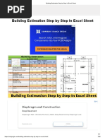 Building Estimation Step by Step in Excel Sheet | PDF | Microsoft Excel | Wall