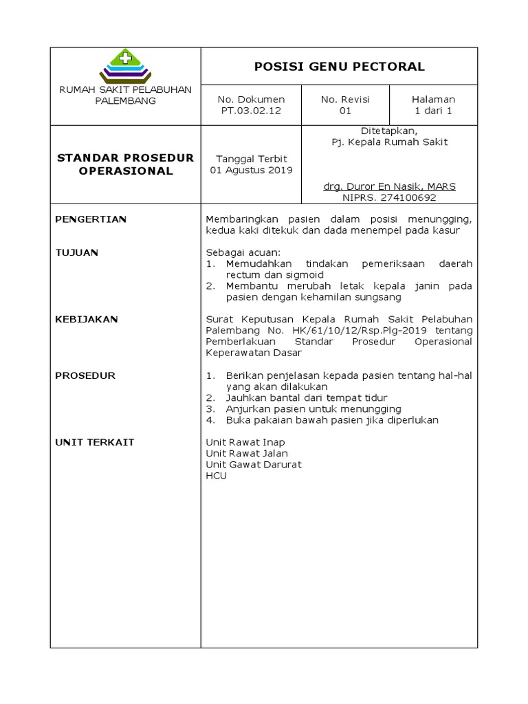 Spo Posisi Genu Pectoral | PDF