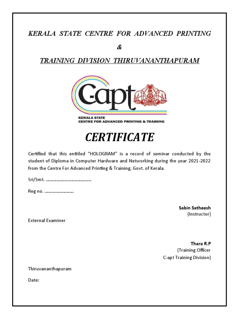 Certificate Ajeer | PDF