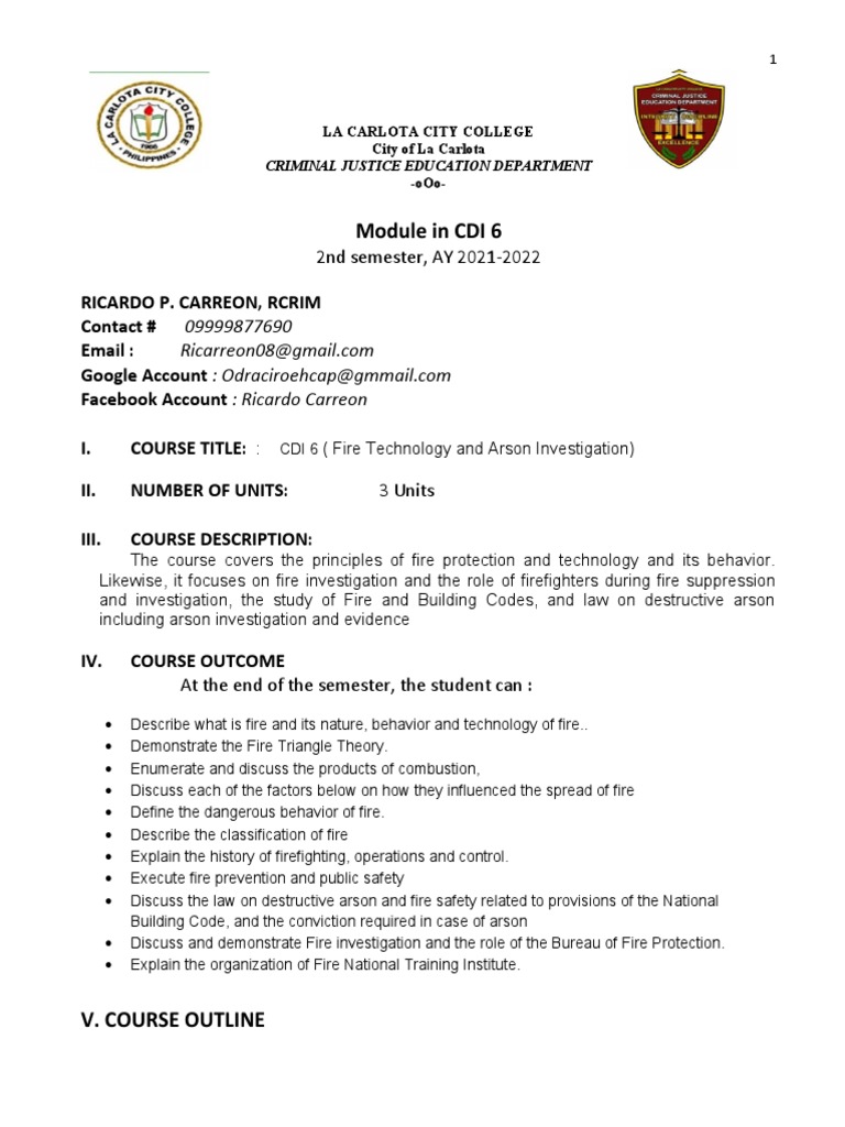 CDI 6 Module Fire and Arson Investigation | PDF | Combustion | Fuels