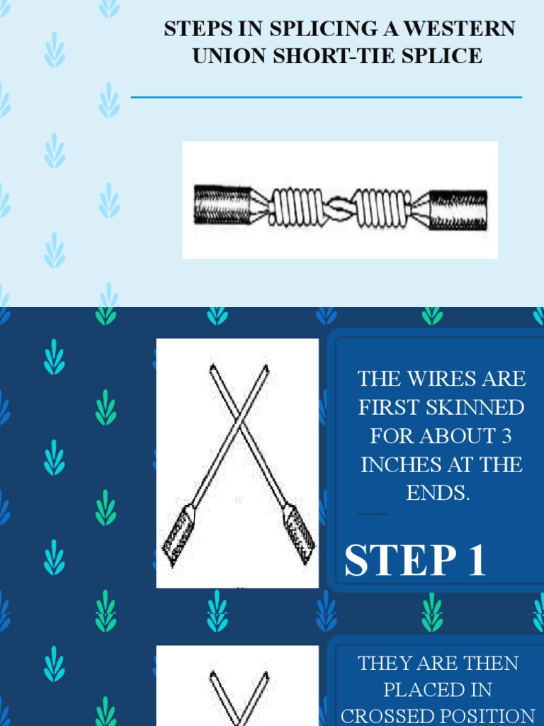 Western Union Short-Tie Splice Steps | PDF | Science & Mathematics