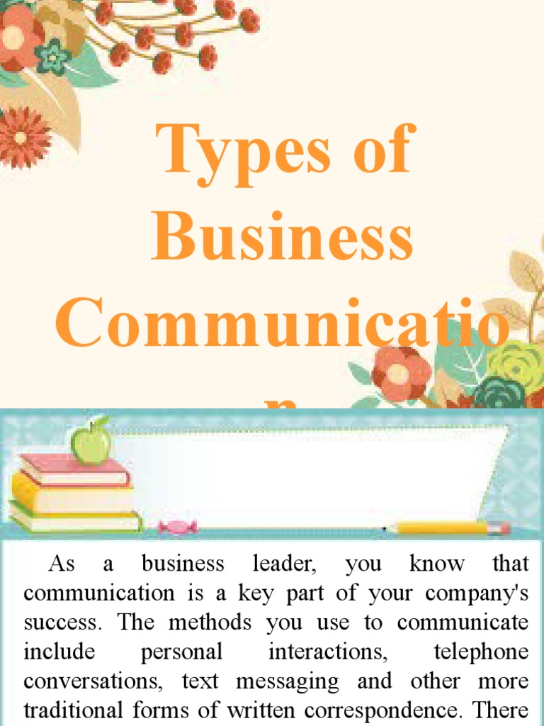 TYpes of Business Communications | PDF | Communication | Hierarchy