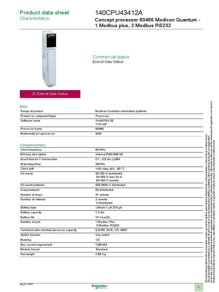140cpu43412a Datasheet WW En-Ww | PDF | Central Processing Unit | Computer Hardware