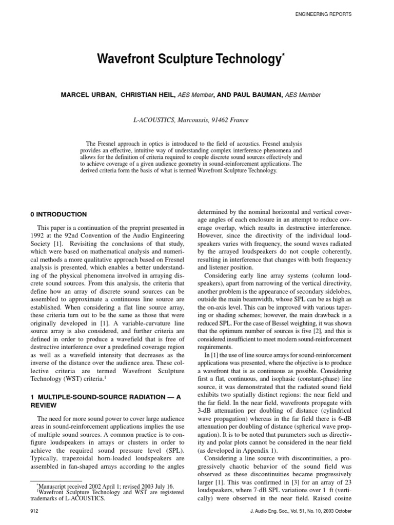 Wavefront Sculpture Technology - AES Version - Better Images But Missing Some | Descargar gratis ...