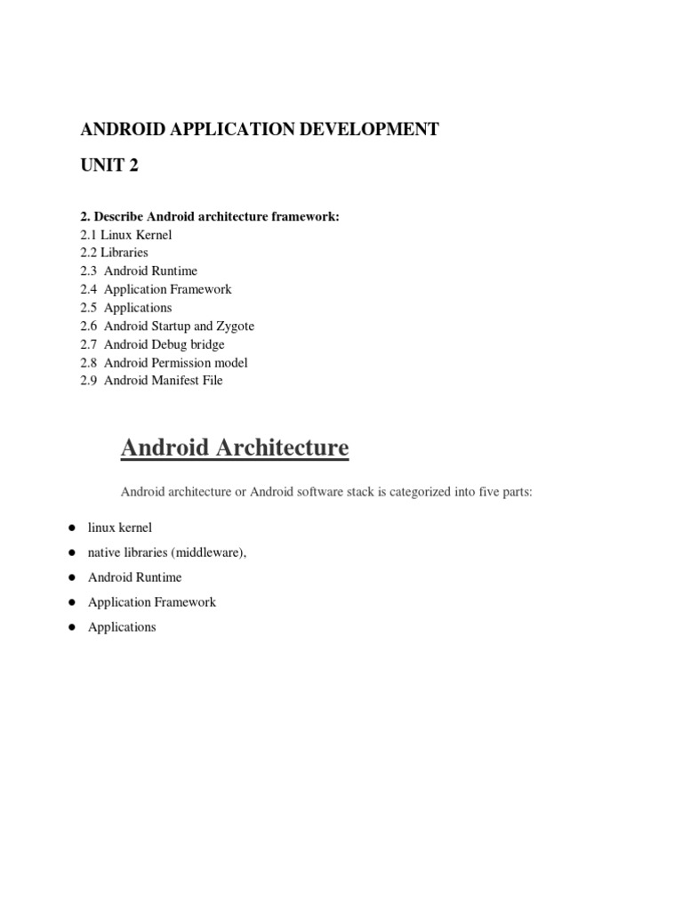 Aad Unit 2 | PDF | Android (Operating System) | Booting
