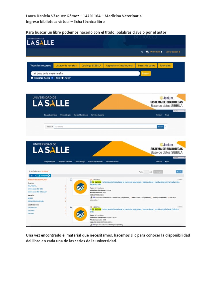 Biblioteca Virtual Unisalle | PDF