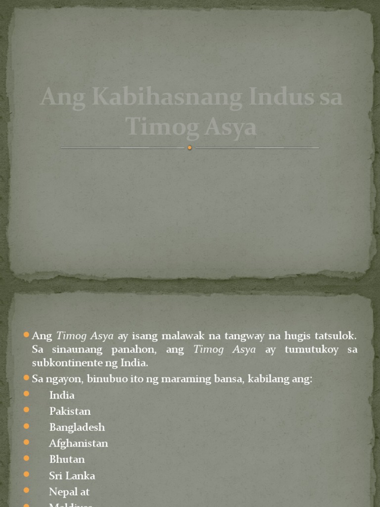 Ang Kabihasnang Indus Sa Timog Asya | PDF
