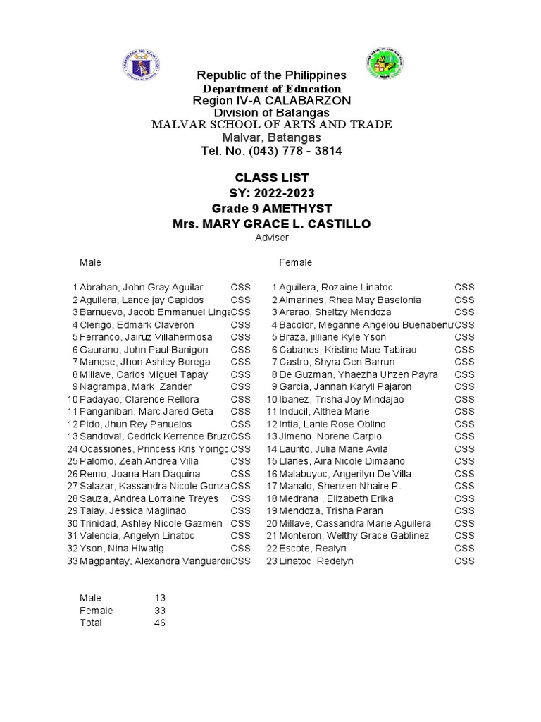 Section Grade9 | PDF