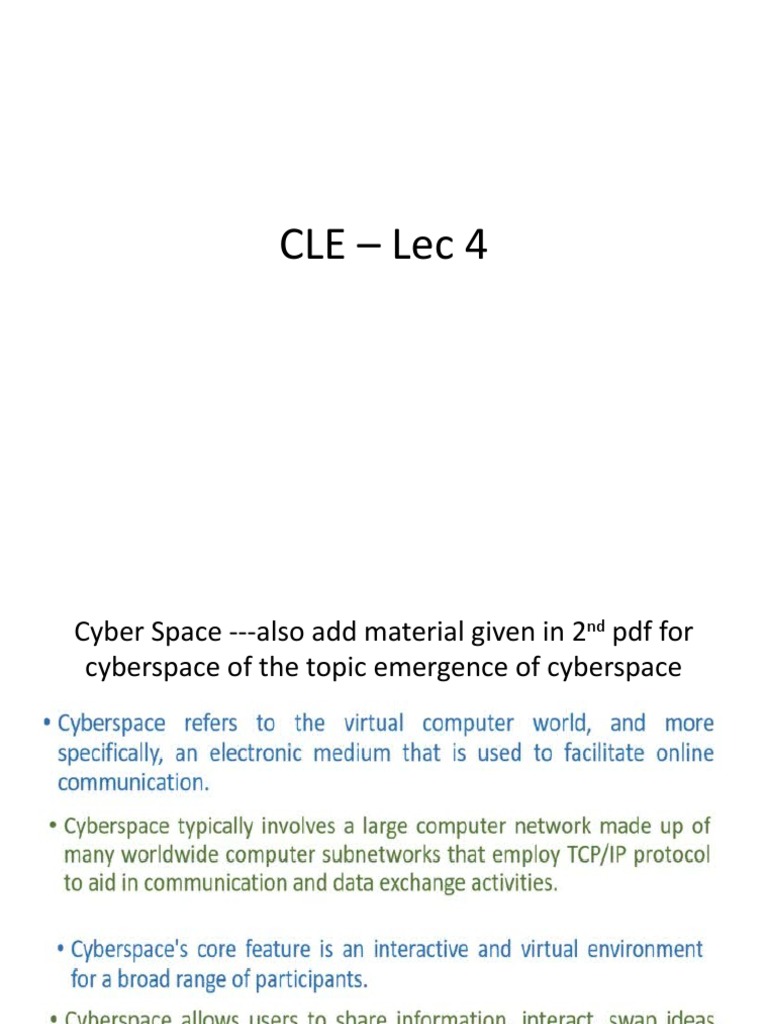 CLE - Lec 4 | PDF | World Wide Web | Internet & Web