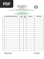 Pta Meeting Attendance Sheet | PDF