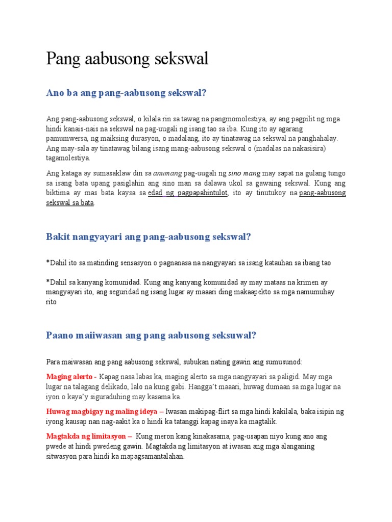 Pang Aabusong Sekswal | PDF