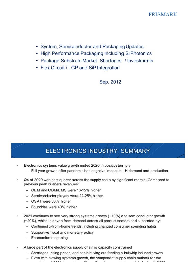 Prismark Workshop 092021 | PDF | Integrated Circuit | Semiconductor ...