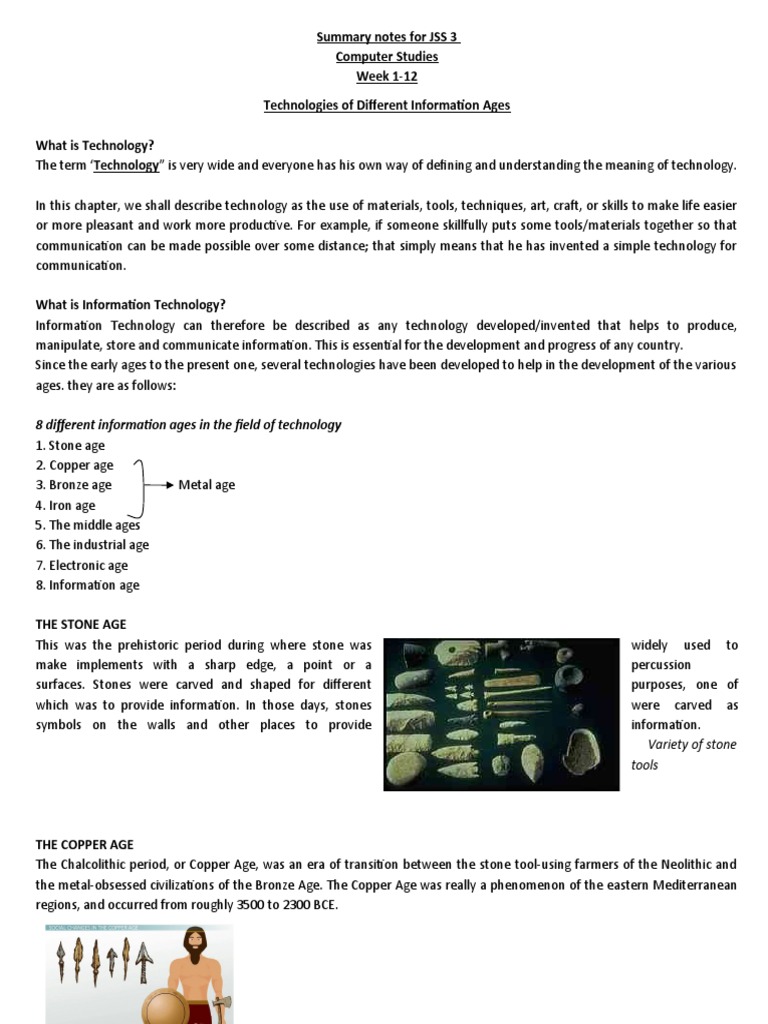 JSS 3 Summary Notes Week 1 - 12 | Download Free PDF | Educational ...