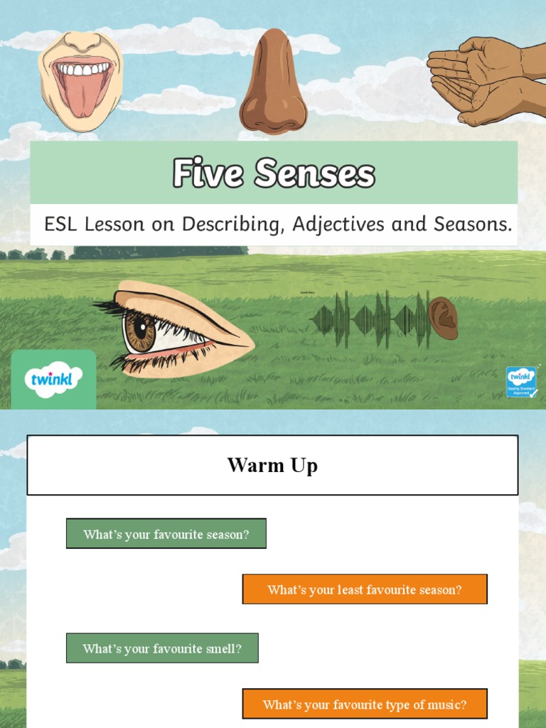 T 1663319093 Esl Fives Senses Lesson Ver 2 | PDF | Taste | Senses