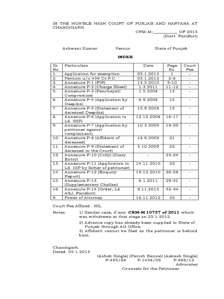 Ashwini Regular Bail | PDF | Bail | Public Law