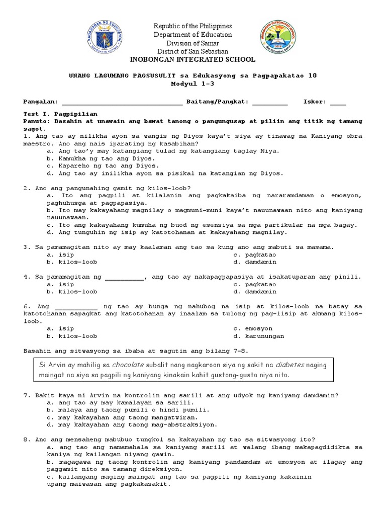 EsP10 - Q1 - Module 1 & 2 | PDF