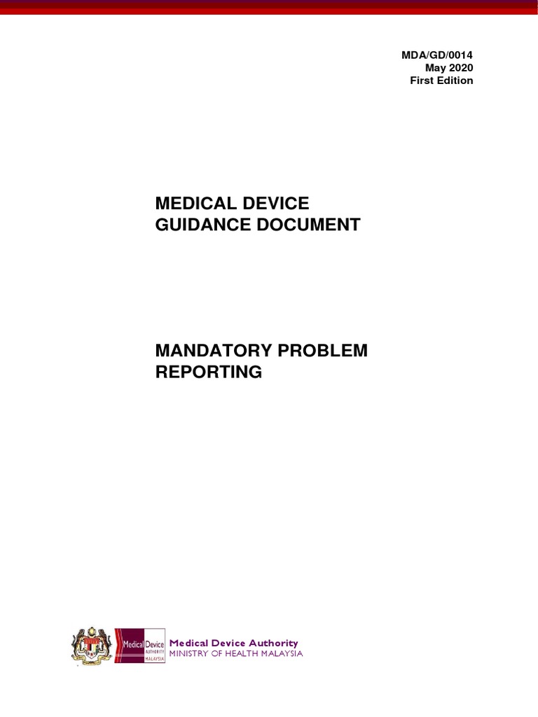 Mandatory Reporting for Medical Devices | PDF | Medical Device | Risk