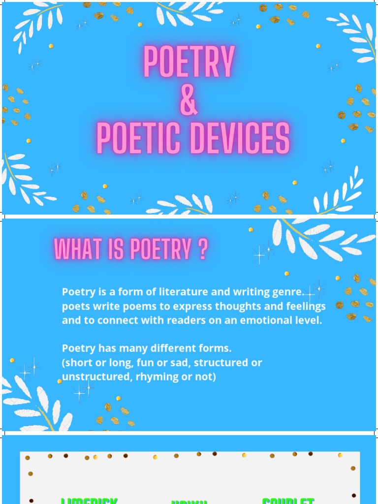 Poetry & Poetic Devices Instruction PDF | PDF | Poetry | Rhyme