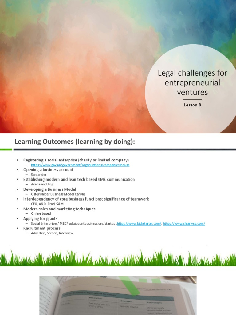 Entrepreneurship - Lesson 8 | PDF