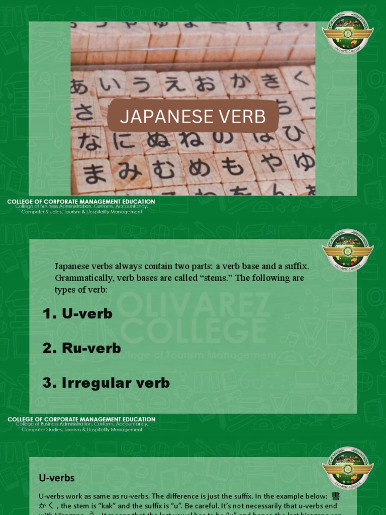 Japanese Verb Final | PDF | Grammatical Tense | Languages