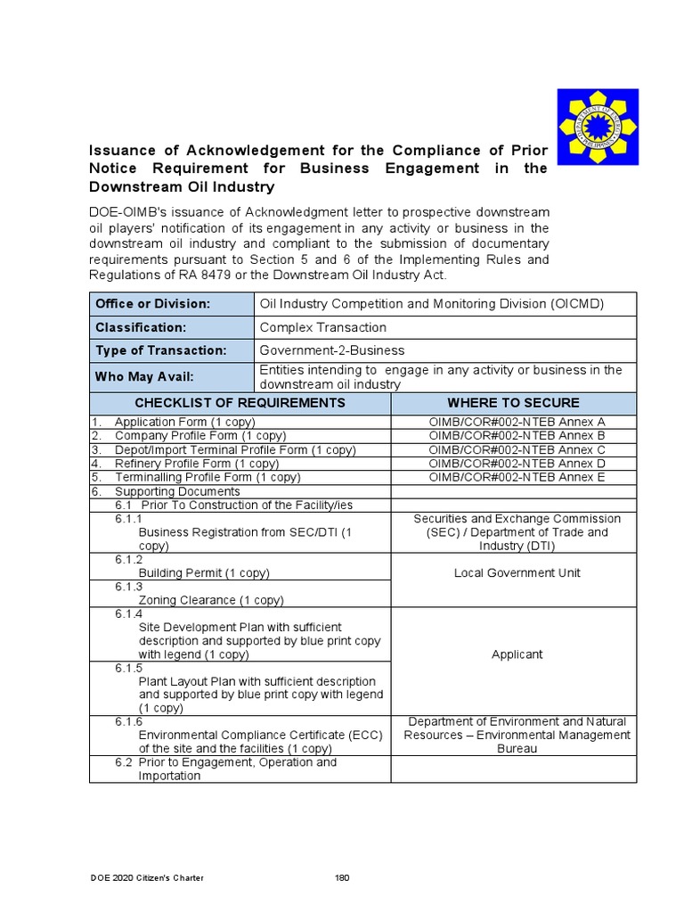 Citizen-Charter-04-Oimb-05-Issuance of Acknowledgement For The ...