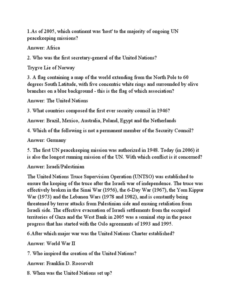 United Nation Reviewer | PDF