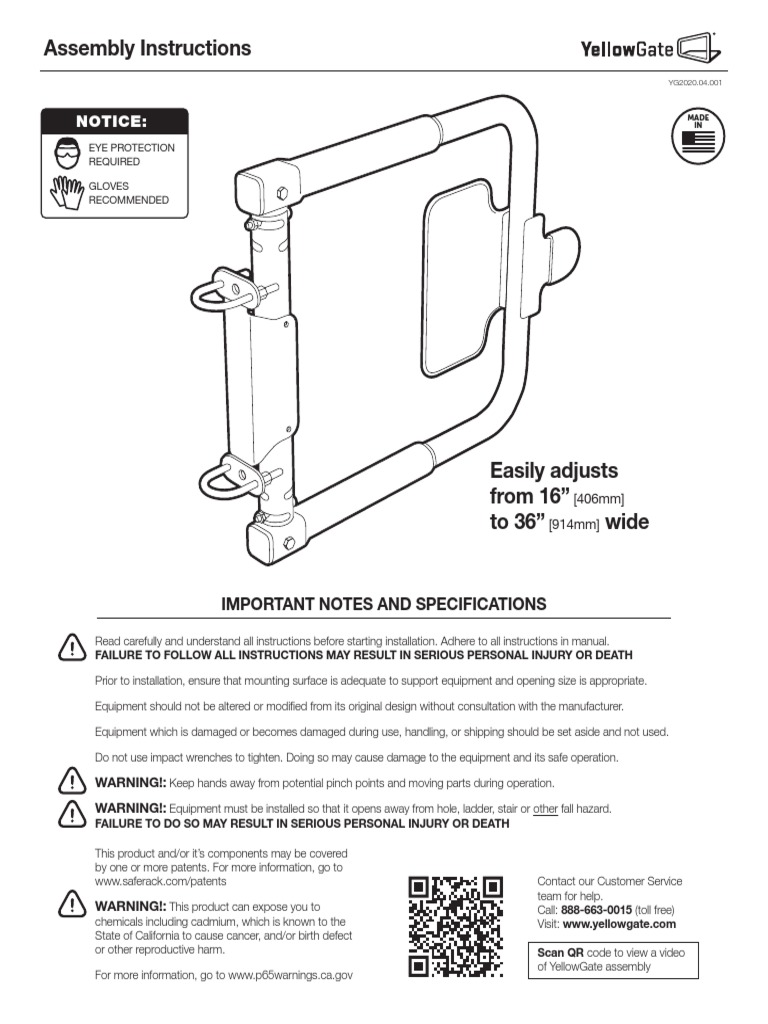 YellowGate Instruction Manual 5.2020 | PDF | Nut (Hardware) | Screw