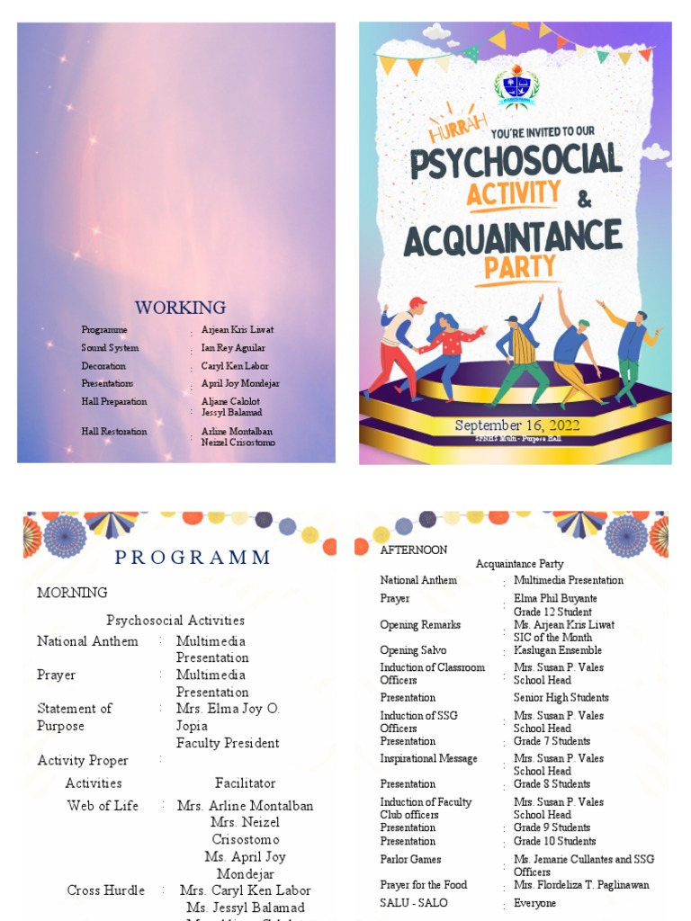 Acquaintance Program 22 | PDF
