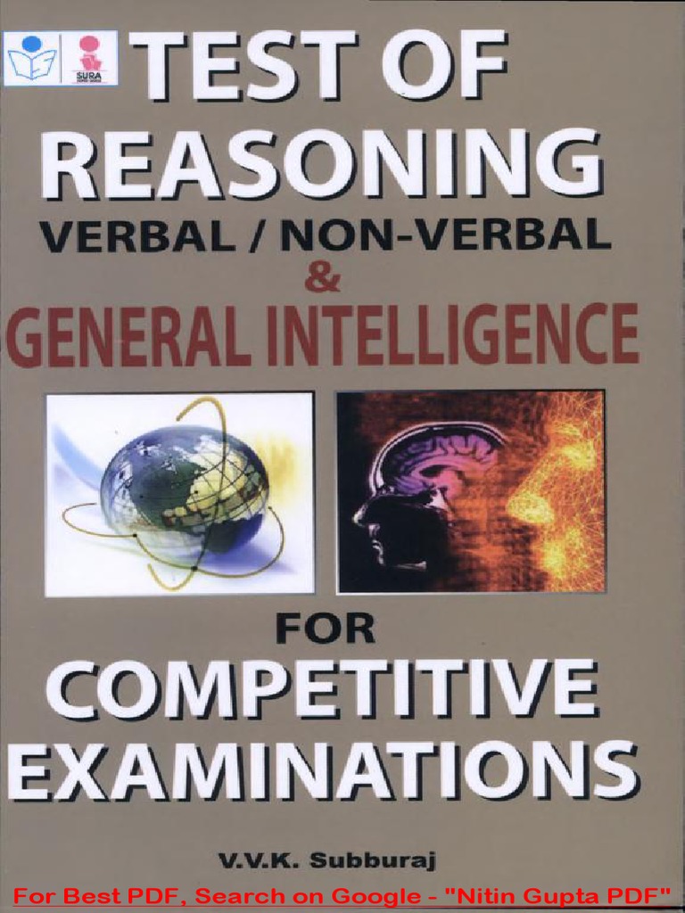 Test of Reasoning - Verbal Non-Verbal PDF in English (For More Book ...