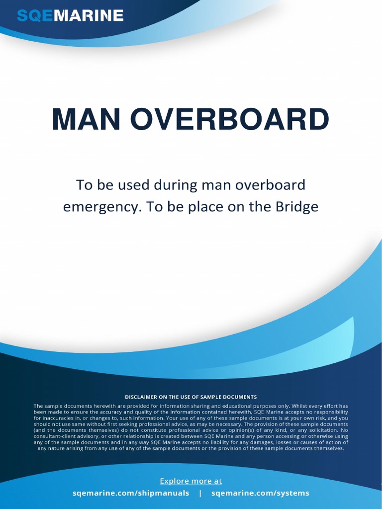 Man Overboard Emergency Checklist | PDF | Watercraft | Transport